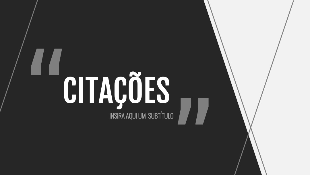 Apresentação com citações autorais